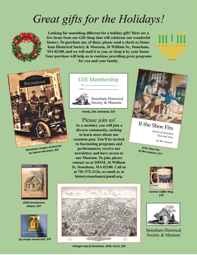 Stoneham Historical Society & Museum Gifts – Stoneham Historical ...
